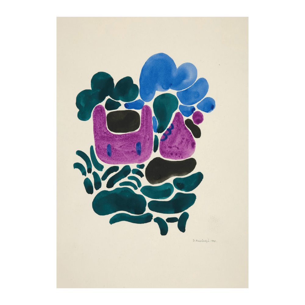 David Kakabadzé - Abstraction Based On Flower Forms III (1921)
