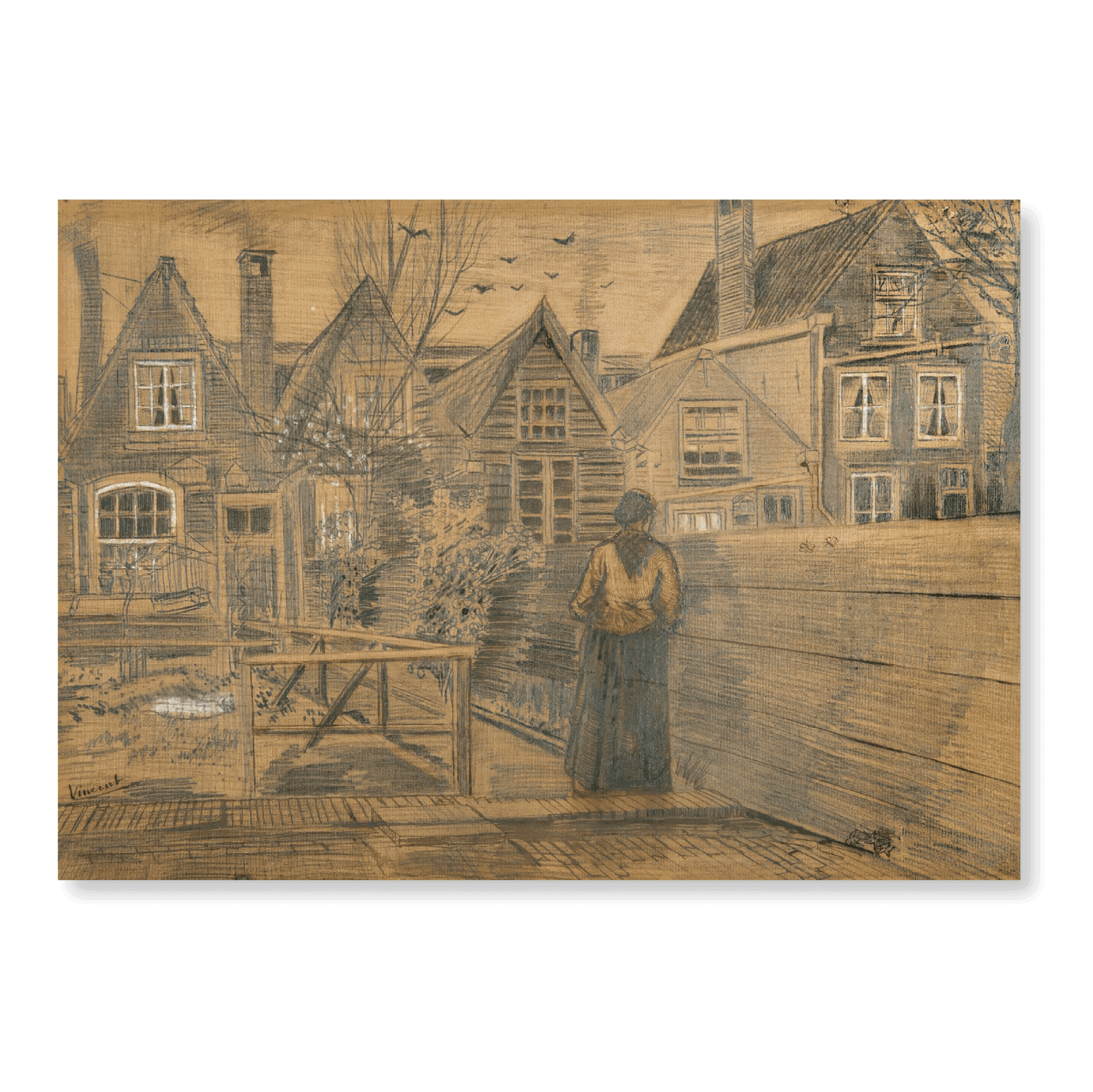 Van Gogh: "Houses Seen From The Back Window Of Siens's Mother's House